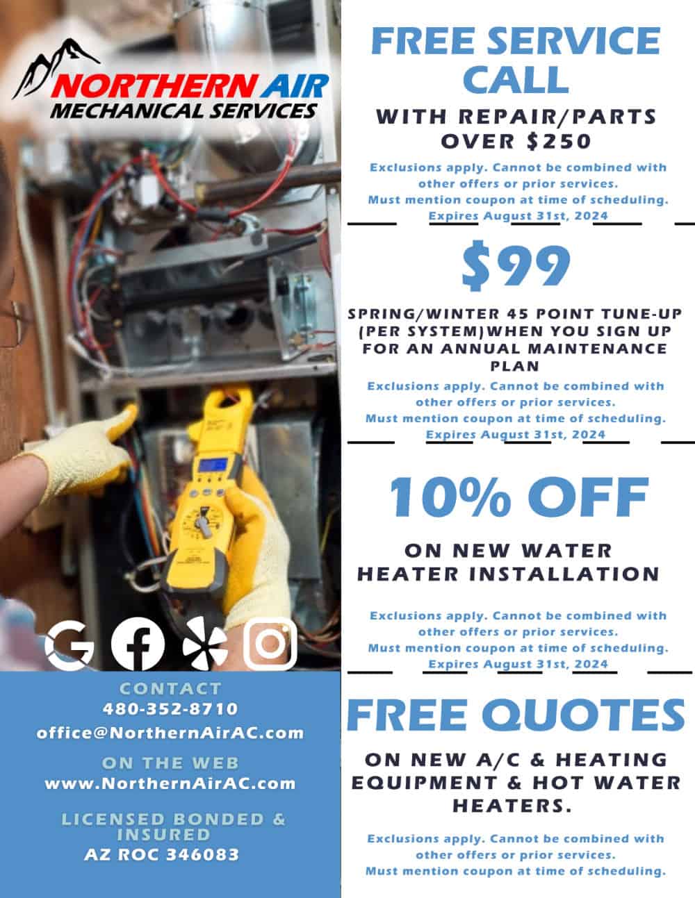 Specials and Coupons - Northern Air Mechanical
